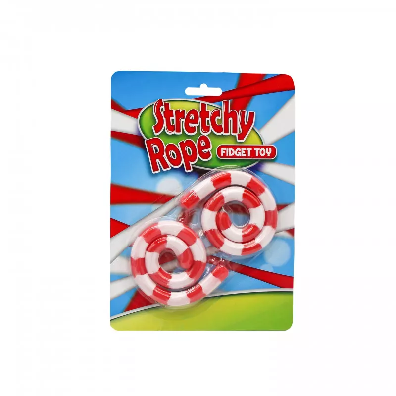 Fidget Toy Stretchy Ropes Red/White 2pack