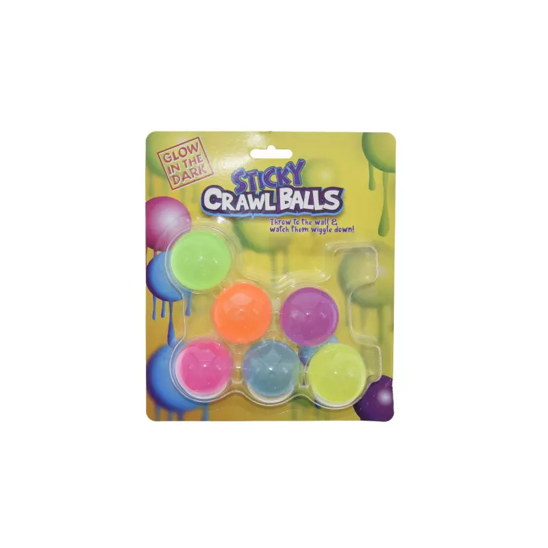 INF Fidget Toys Sticky Crawl Balls 6pack