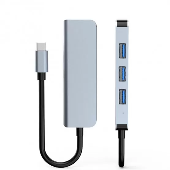 Dual Type-C USB A Hub med 4 USB3.0-portar