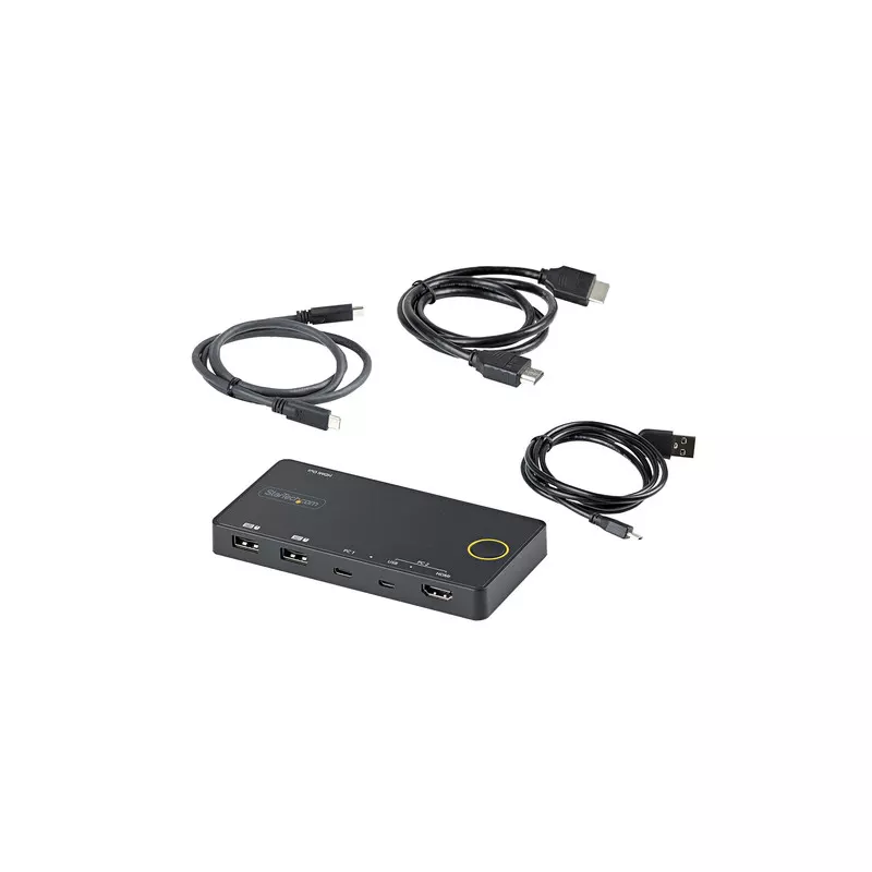 StarTech.com 2-ports hybrid USB-A + HDMI och USB-C KVM-switch