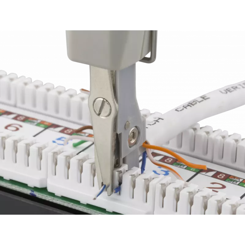 Network cable punchdown tool, Krone LSA, touch sensor, white