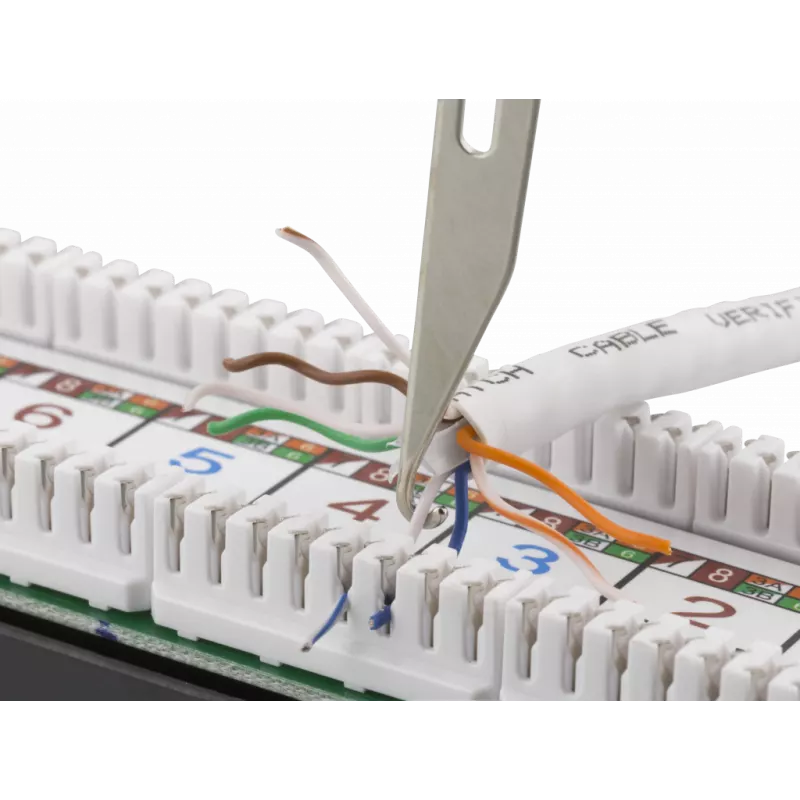 Network cable punchdown tool, Krone LSA, touch sensor, white