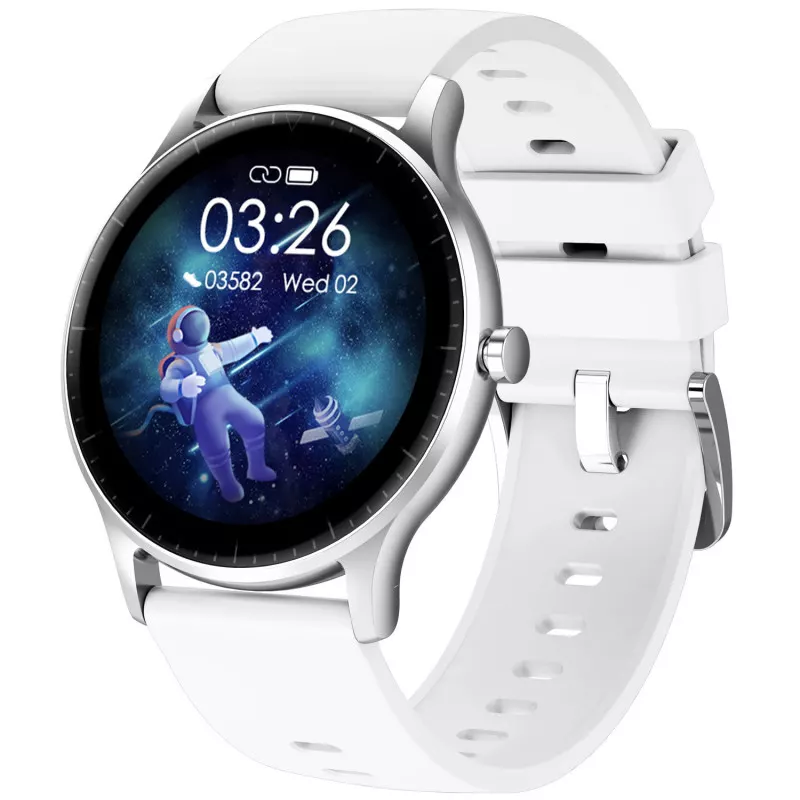 Smartwatch HR IP67 Vit 1,28" display