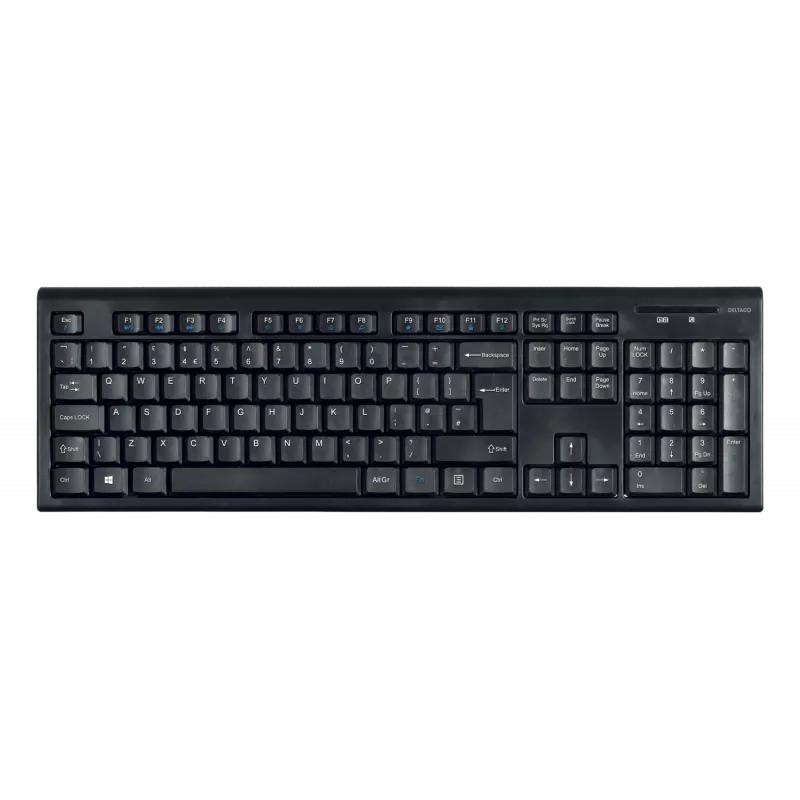 Wireless keyboard 105 keys USB receiver 10m range UK layout