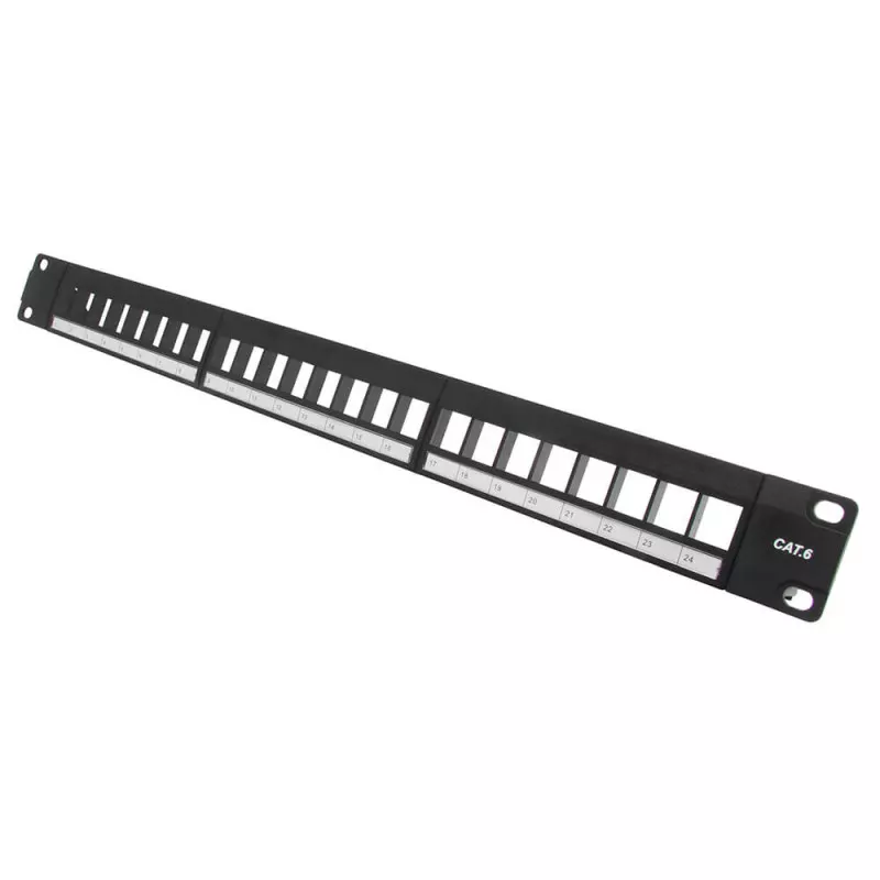 INF TRIAX Patch Panel 19" 1U Keystone CAT6 UTP 24 Portar