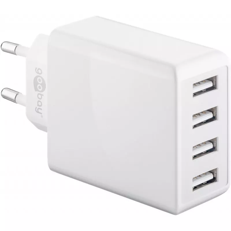 USB-A multiport laddare (30 W) vit