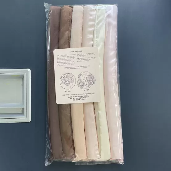 6-delad värmelös hårrullare Inga värmeprullare att sova i