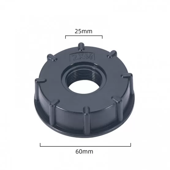 INF IBC Tank Adapter S60X6 Grovgängad lock