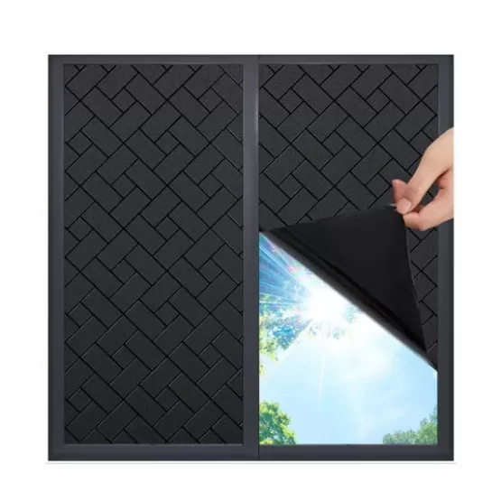 Black Grid Pattern Privacy Window Film