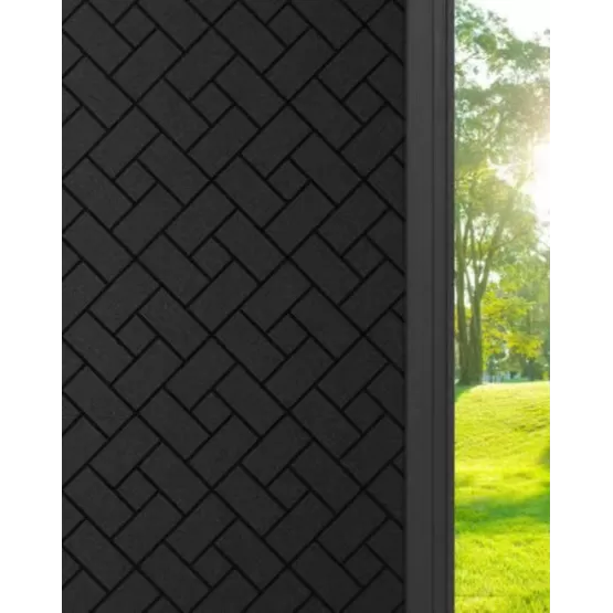 Black Grid Pattern Privacy Window Film