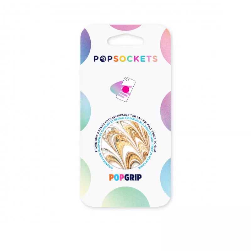 POPSOCKETS Golden Ripple Avtagbart Grip med Ställfunktion