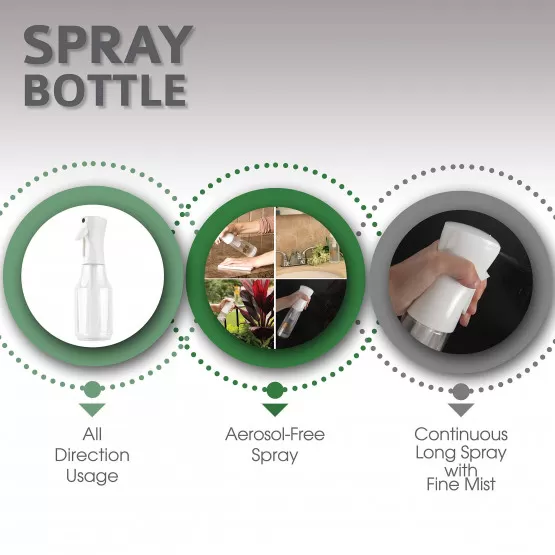 Vatten-sprayflaska för hår Vit 300 ml