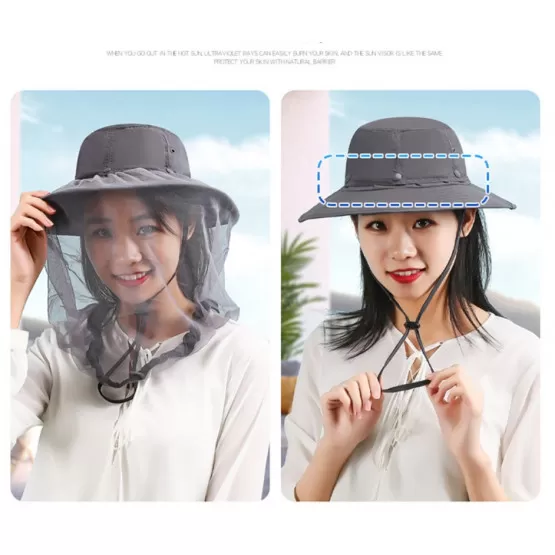 Solhatt med Myggnät