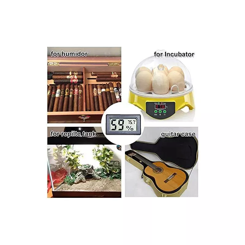 INF Mini digital hygrometer / termometer 5-pack