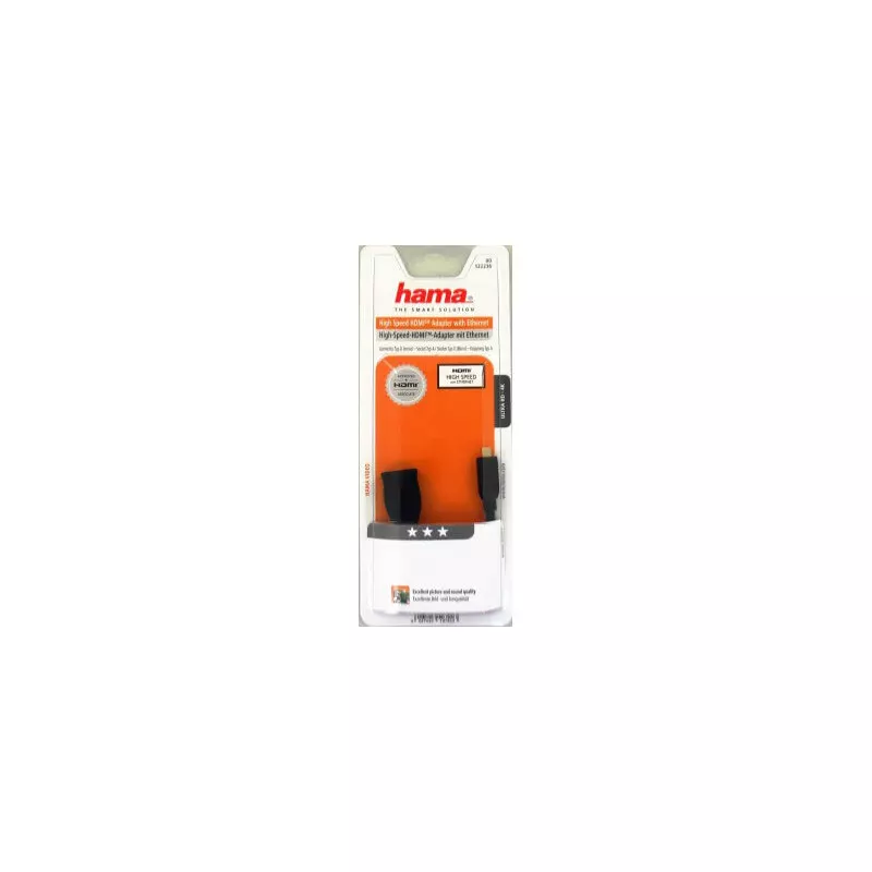 INF HAMA Adapter HDMI Micro D-HDMI Hane-Hona Guld Svart