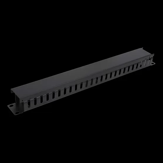 INF 19" cable management, metal, finger duct feedthrough, 1U