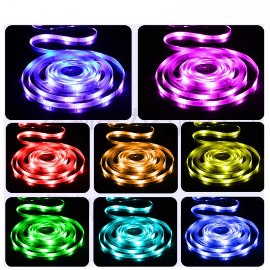 24-Key WiFi Smart LED Strip Light Kit med röststyrning