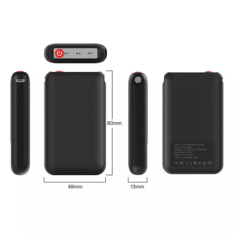 Batteriuppvärmda strumpor 4000 mAh