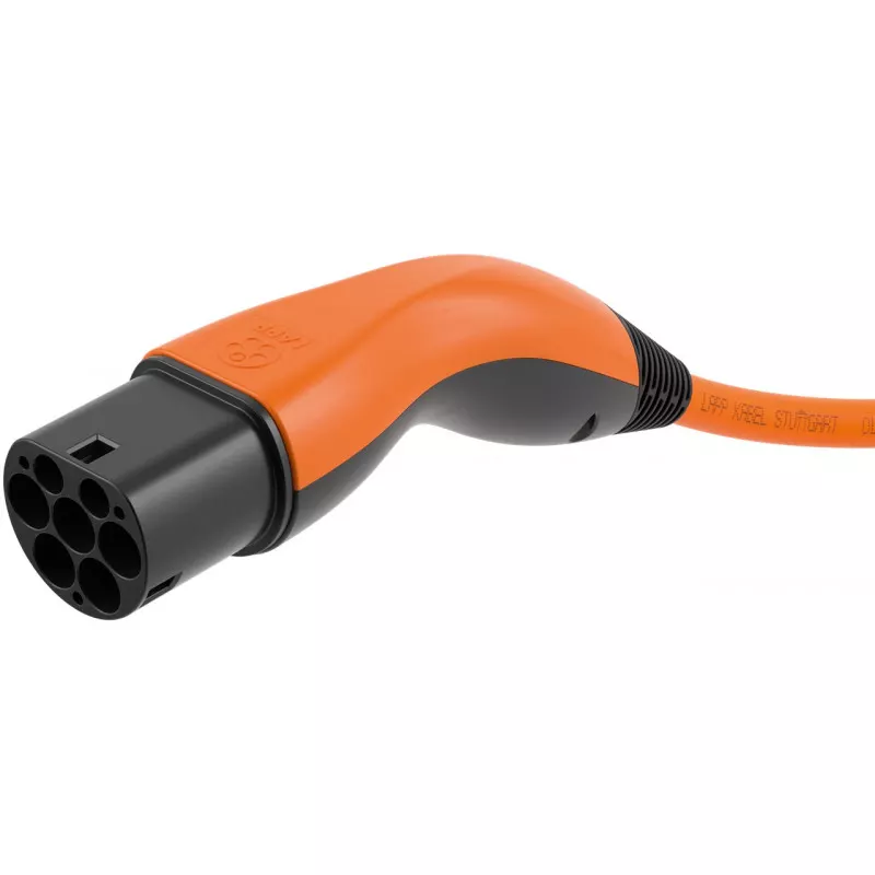Laddkabel Typ 2, upp till 22 kW, 5 m, Orange