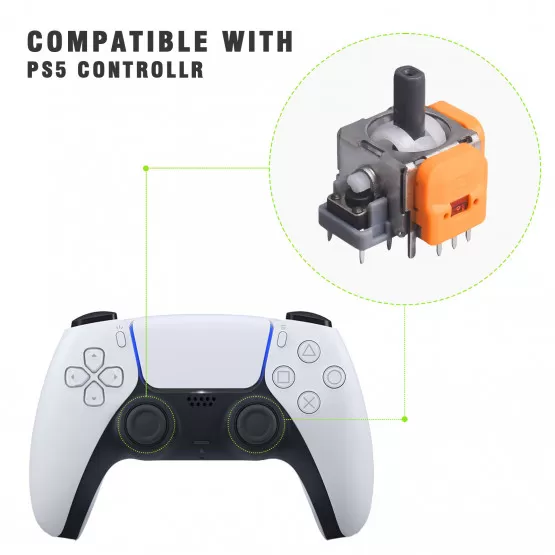 Ersättningssats för Hall Sensor Joystick för PS5-kontroller