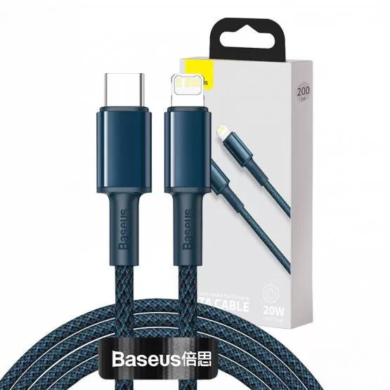 Baseus High Density Braided Cable Type-C till Lightning, PD, 20W, 2m