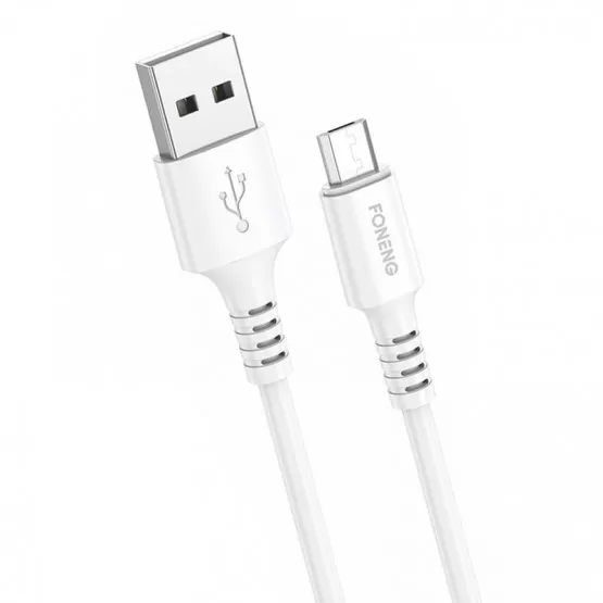 INF Kabel USB till Micro USB Foneng, X85 3A snabbladdning, 1m (vit)