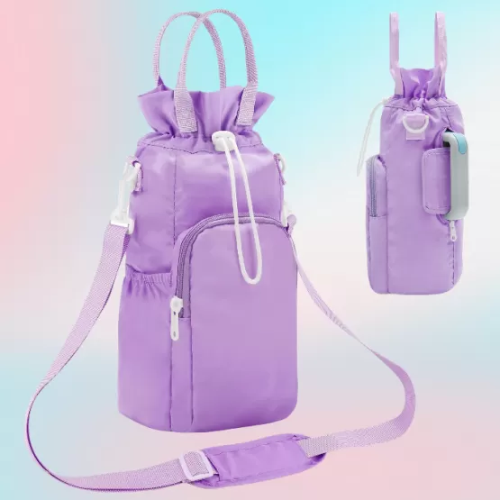 Isolerad vattenflaskväska med axelrem