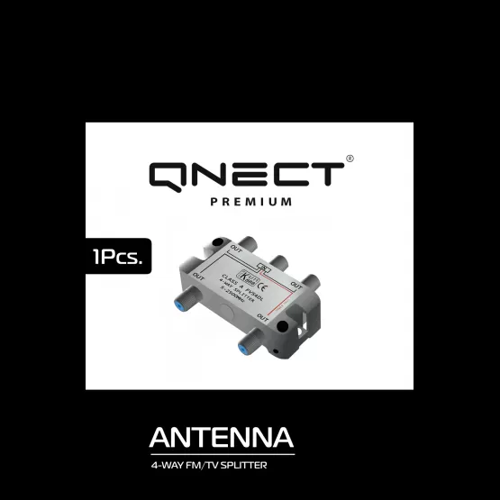 INF Antenna TV-splitter F-connector ClassA 1-in/4-out
