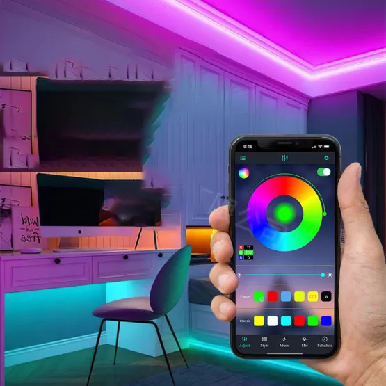 INF Smart LED Strip Lights Kit med WiFi & Röststyrning, 40m