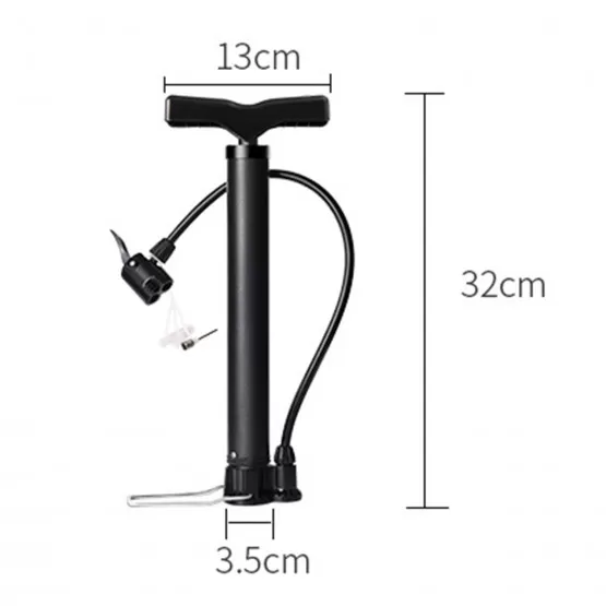 INF Bärbar Cykelpump med Mätare - Erbjuder 150 PSI