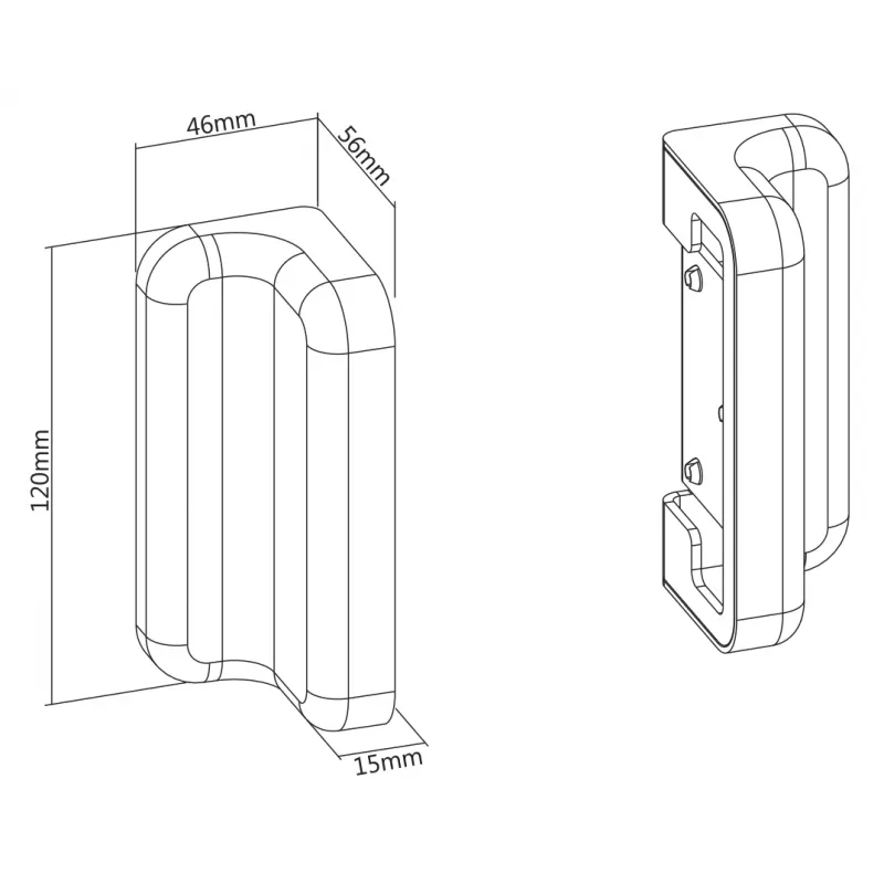 OFFICE wall mounting plate slatwall panel (DELO0151) white