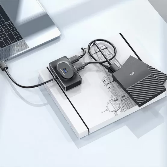INF 4-Port USB 3.0 Hub - Höghastighetsdataöverföring och Expanderad
