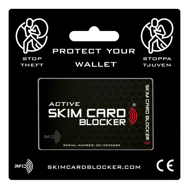 Active, COB card with LED, protect your bank cards