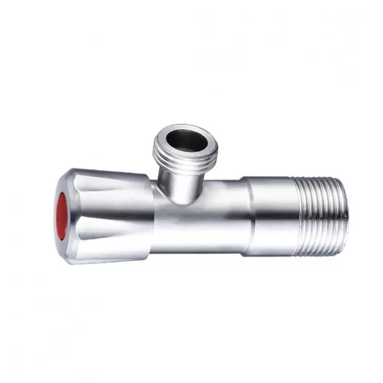 INF 304 Rostfritt Stål Trevägsventil med Stort Flöde - 6/8" Inlopp, 1/2"