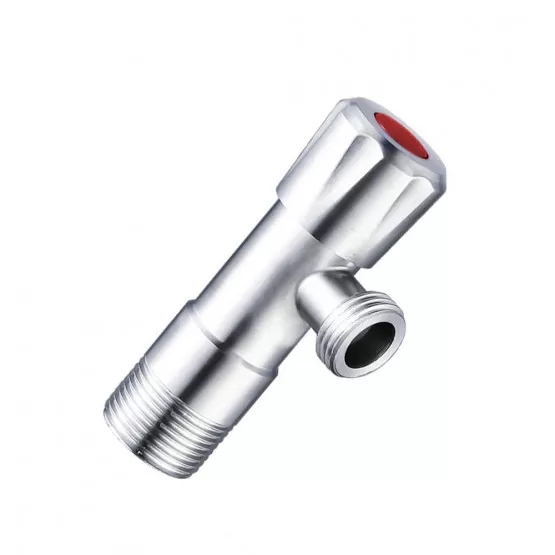 INF 304 Rostfritt Stål Trevägsventil med Stort Flöde - 6/8" Inlopp, 1/2"