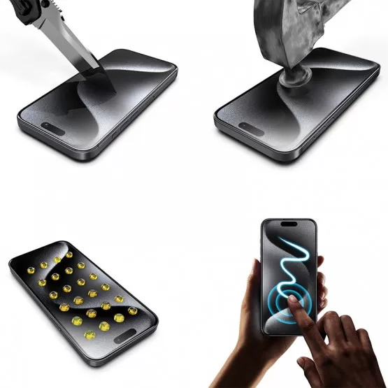 INF Härdat Glasskärmskydd kompatibelt med iPhone 17 Pro Max - Hög