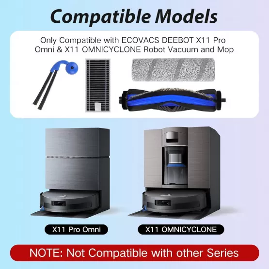 INF Ersättningsdelar Kompatibla med Ecovacs X11 OMNICYCLONE / X11 PRO