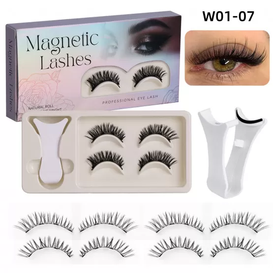 INF Magnetiska Ögonfransar 2 Par - Barbie Avsmalnande Ändstil, Enkel
