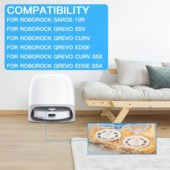 INF Roborock Mopp Ersättningskit - Kompatibelt med Qrevo Curv/Edge
