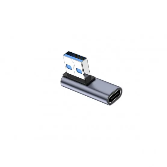 INF 2-pack vinklad USB-C hona till USB-A hane adapter: Ström- och