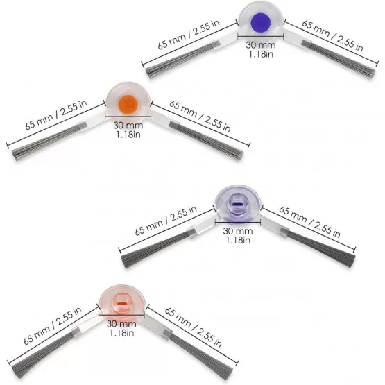 INF Ersättningssidoborstar (10-pack) kompatibelt med Narwal Freo/Freo X