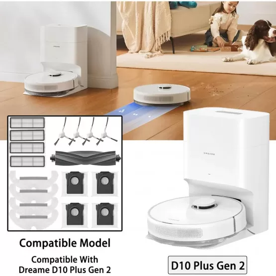 INF Ersättningskit Kompatibelt med Dreame D10 Plus Gen 2 Robotdammsugare