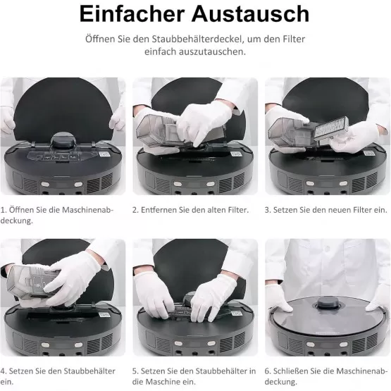 INF HEPA-filterersättning Kompatibel med Dreame L10s Pro/X30