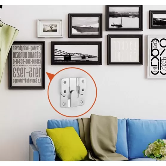 INF 20 st Rostfria Stora Z-Klämmor Bildhängare med Skruvar