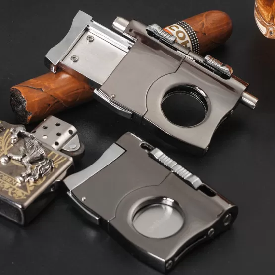 INF Multifunktionell Skarp Cigarrskärare - Enkelt Blad med Dubbel Drill
