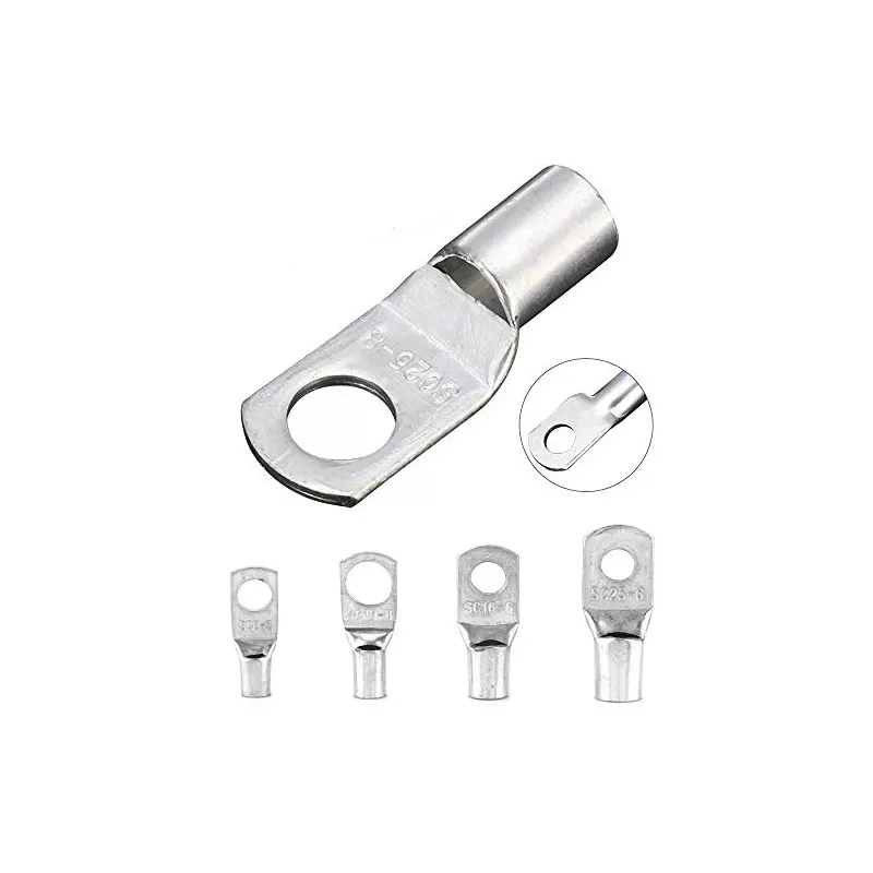 Koppartrådsskor terminal kabelskor 8-typ 60-pack