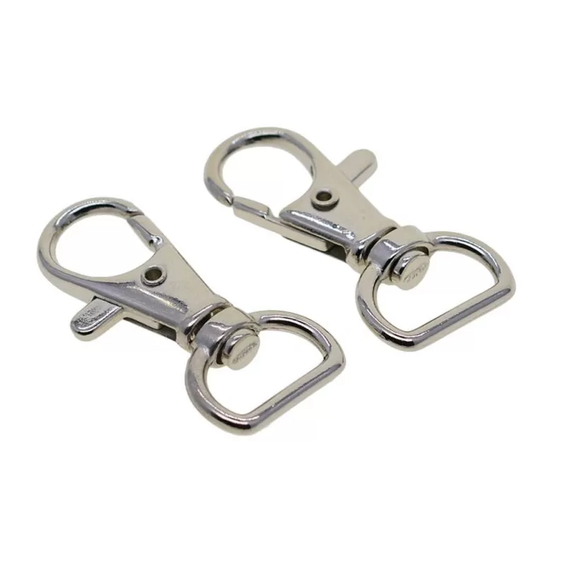 Vridbara halvrunda ringar med karbinhake 10 st