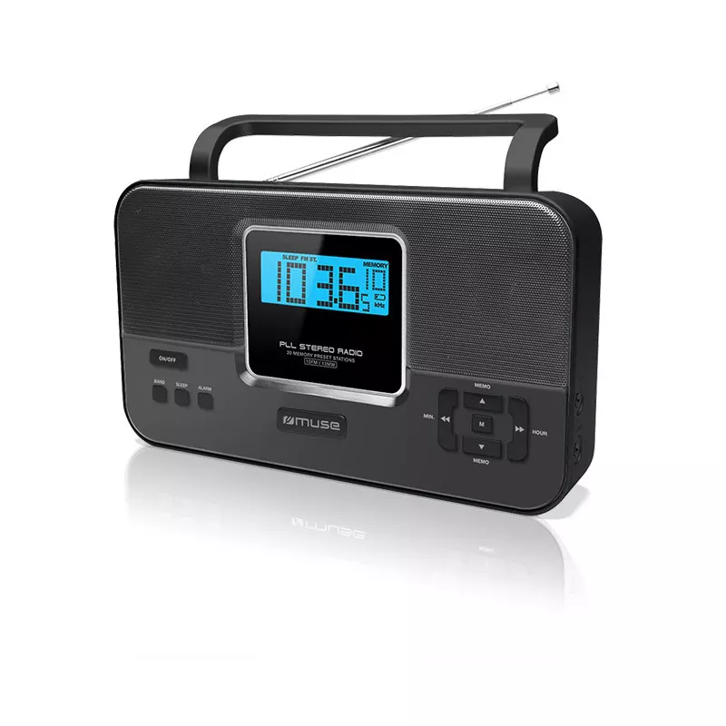 INF Muse M-087R Svart, 2-bands PLL stereo bärbar radio