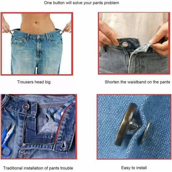Jeansknappar 10-pack
