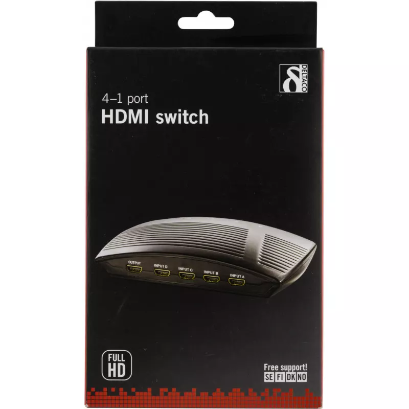 Manual HDMI switch 4 inputs one output FullHD 60Hz 19pin fe